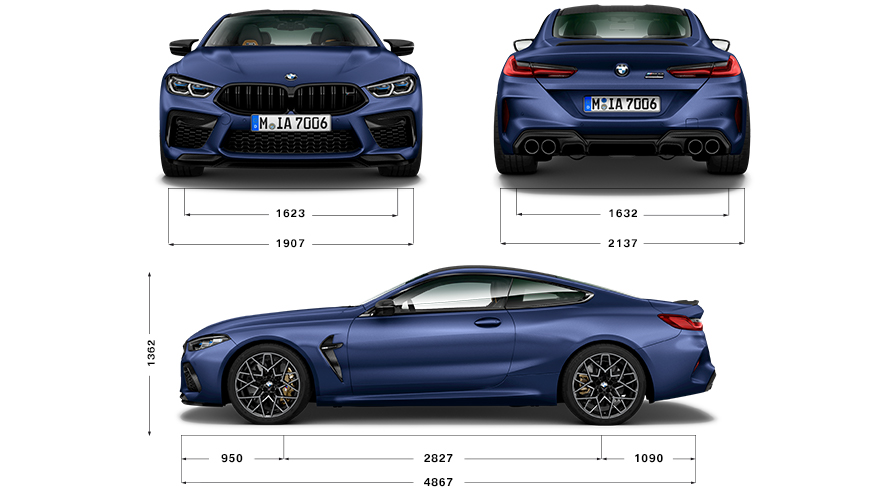 BMW M8 Competition Coupé: Technical Data | bmw.com.sg